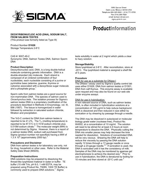 DEOXYRIBONUCLEIC ACID (DNA), SODIUM SALT, FROM ...