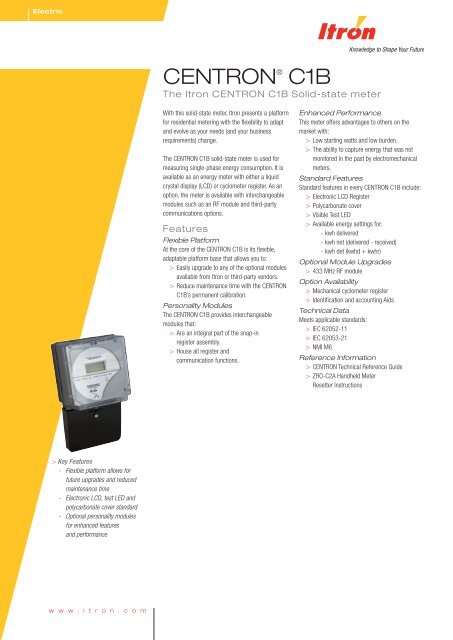 CENTRONÂ® C1B - Itron