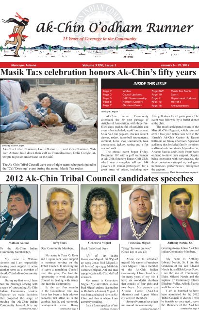 Ak-Chin O'odham Runner - Ak-Chin Indian Community