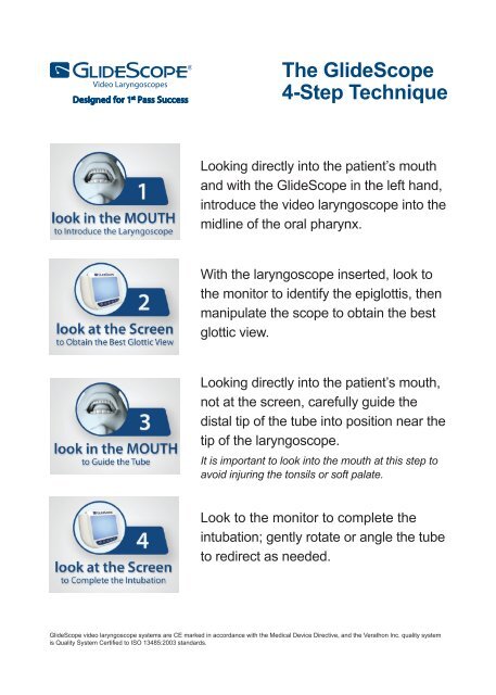 The GlideScope 4-Step Technique - Verathon