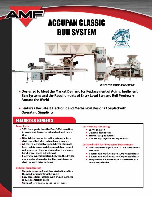 ACCUPAN CLASSIC BUN SYSTEM - AMF Bakery Systems