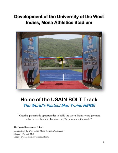 Home of the USAIN BOLT Track - Uwi.edu