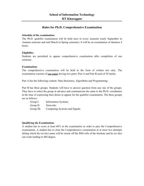 Rules & Syllabus - School of Information Technology, IIT kharagpur