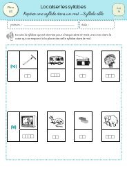 DÃ©nombrer les syllabes orales Classer les mots ... - classeurdecole