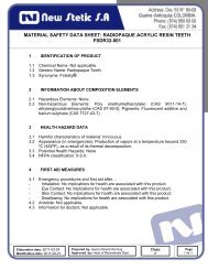 technical data sheet: acrylic polymer heat polymerized ... - New Stetic