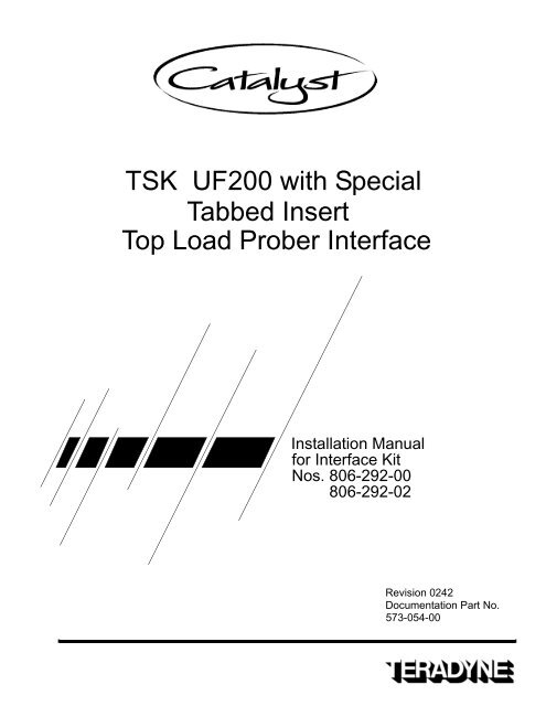 TSK UF200 with Special Tabbed Insert Top Load Prober ... - Zzybot.net