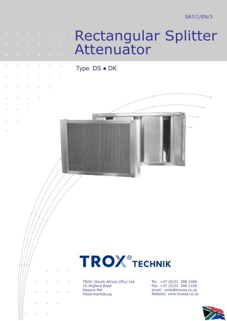Rectangular Splitter Attenuator DS-DK Technical Leaflet ... - TROX
