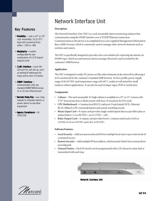Network Interface Unit - VoxTechnologies