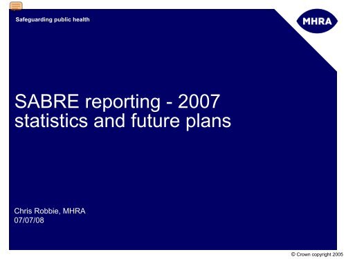 SABRE reporting - Serious Hazards of Transfusion