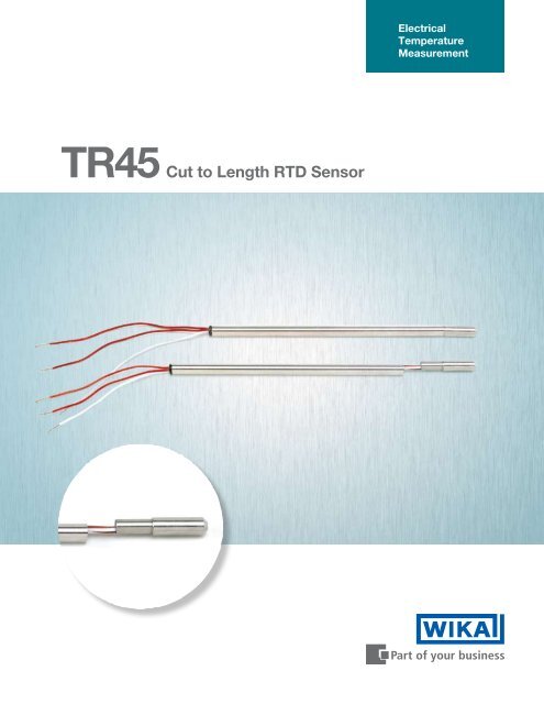 TR45 Cut to Length RTD Sensor - WIKA