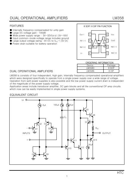 DUAL OPERATIONAL AMPLIFIERS LM358