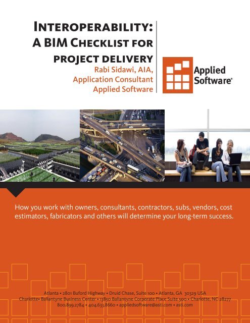 Interoperability: A BIM Checklist for Project Delivery - Applied Software