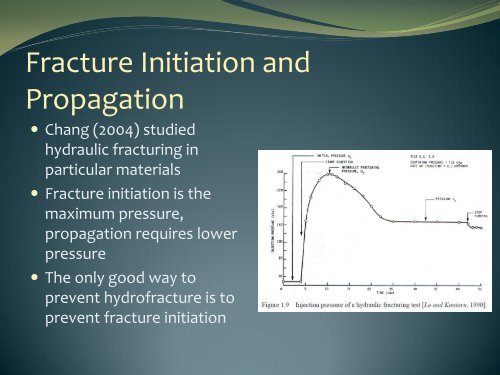 Fracture Initiation and P
