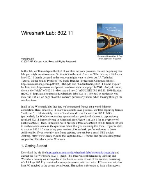 Wireshark Lab: 802.11