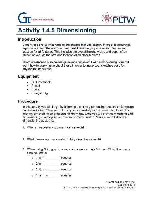 Orthographic Grid Paper Pltw