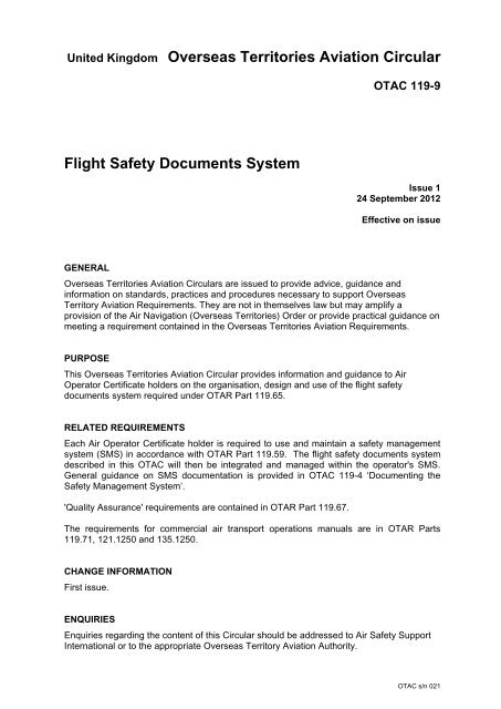 Flight Safety Documents System - Air Safety Support International