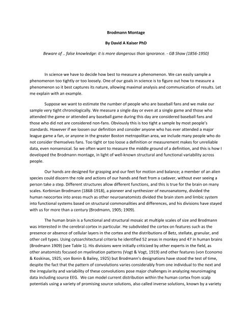 Brodmann Montage By David Kaiser - Sterman-Kaiser Imaging ...
