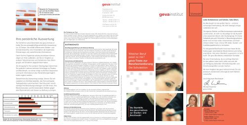 Welcher Beruf passt zu mit - geva-Tests zur Berufsorientierung