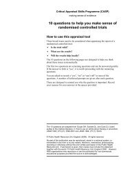 Critical Appraisal Worksheets