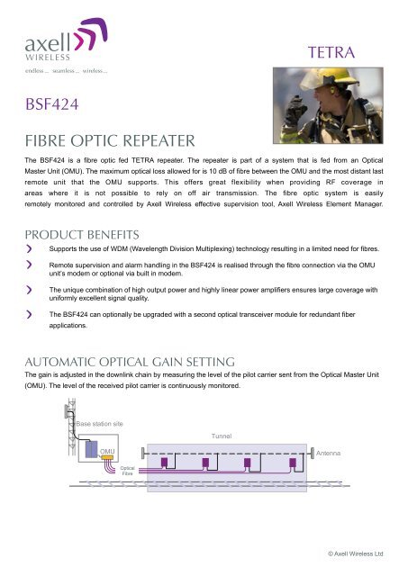 Axell Wireless BSF424_data sheet - IT