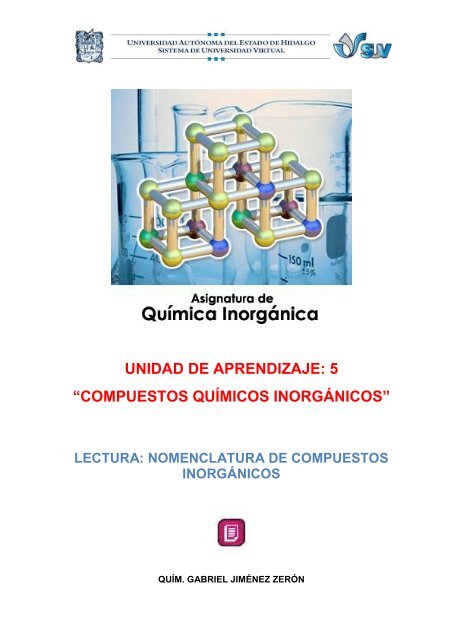 Nomenclatura de los compuestos inorgÃ¡nicos