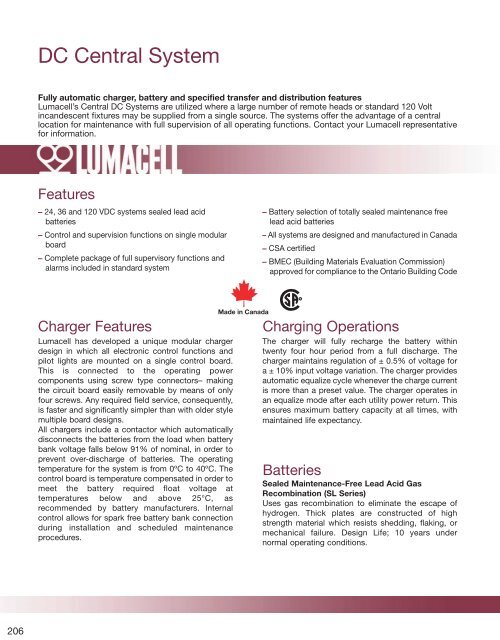 2LU DC Central System EN - Lumacell