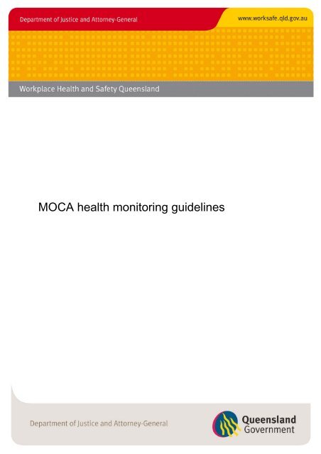 MOCA health monitoring guidelines - Queensland Government