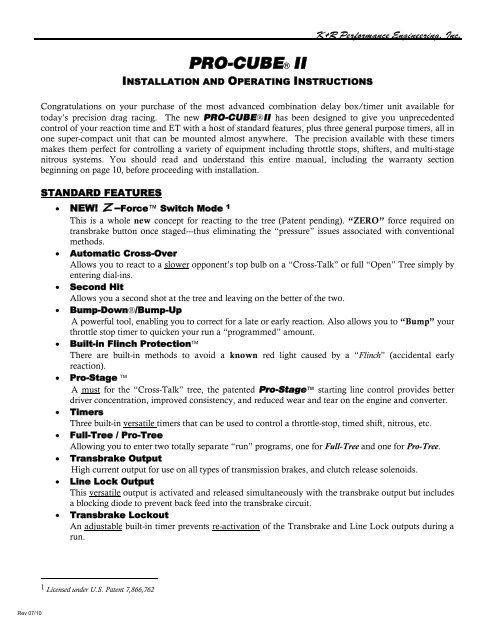 Z-Force Pro-CubeRevE - K&R Performance Engineering