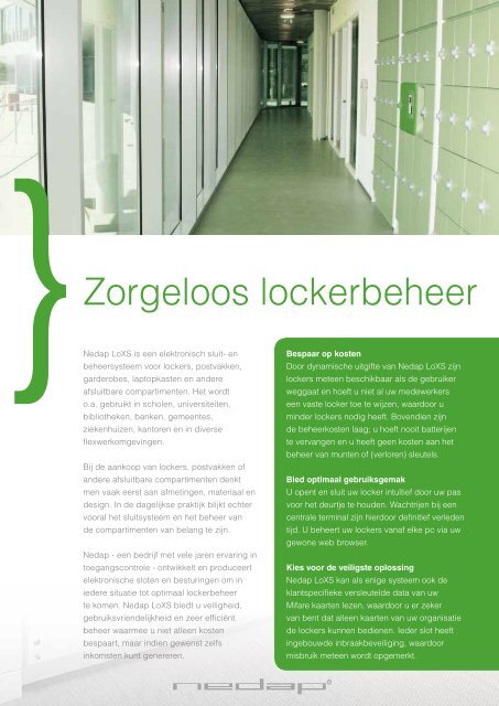 Zorgeloos lockerbeheer - Nedap LoXS