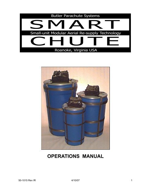 SMART Chute Operations Manual - Butler Parachute Systems, Inc.