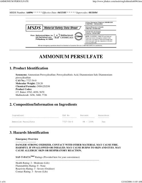 AMMONIUM PERSULFATE