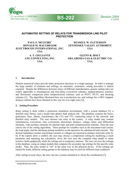 Automated setting of relays for transmission line pilot protection