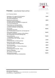 Preisliste - Catering Diel - Partyservice Diel: Introseite