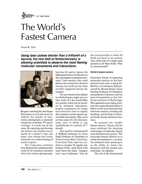 The World's Fastest Camera - Professor Ahmed Zewail - Caltech