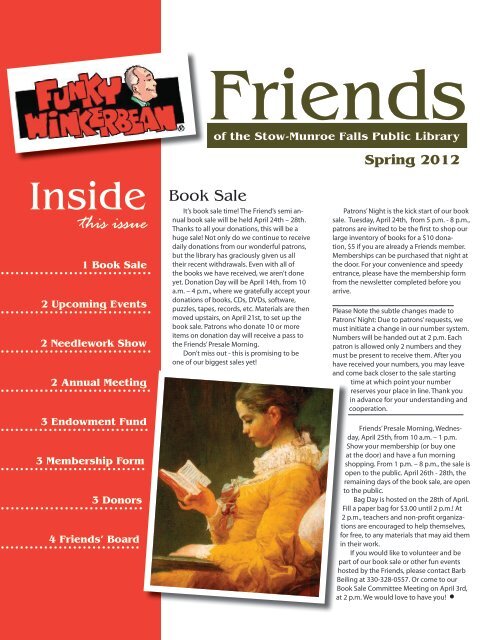 Spring 2012 - Stow-Munroe Falls Public Library