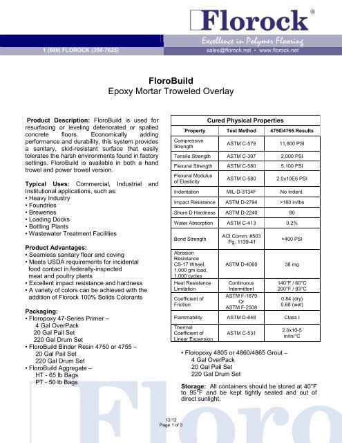 FloroBuild System - Florock Polymer Flooring