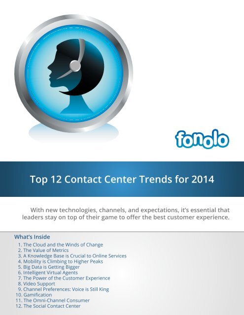 Top 12 Contact Center Trends for 2014