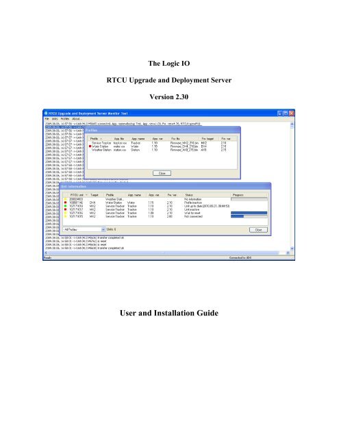User & Installation Guide - Logic IO