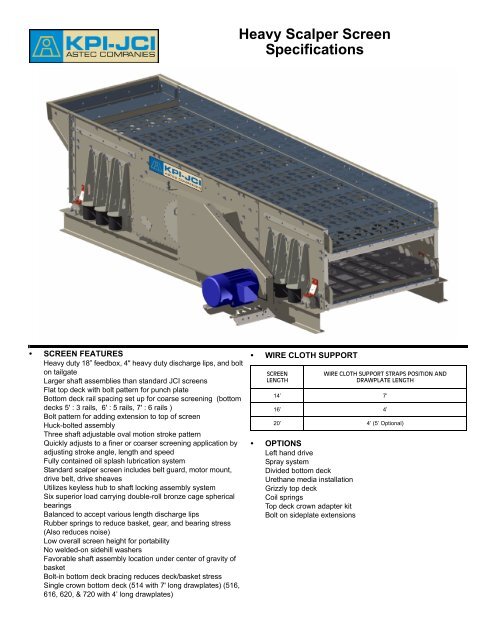 Spec Sheet - KPI-JCI