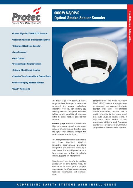 6000PLUS/OP/S - Protec Fire Detection