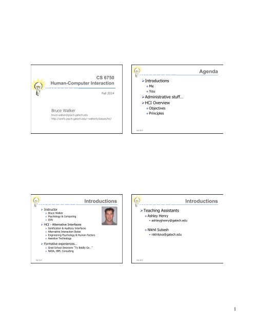 CS 6750 Human-Computer Interaction