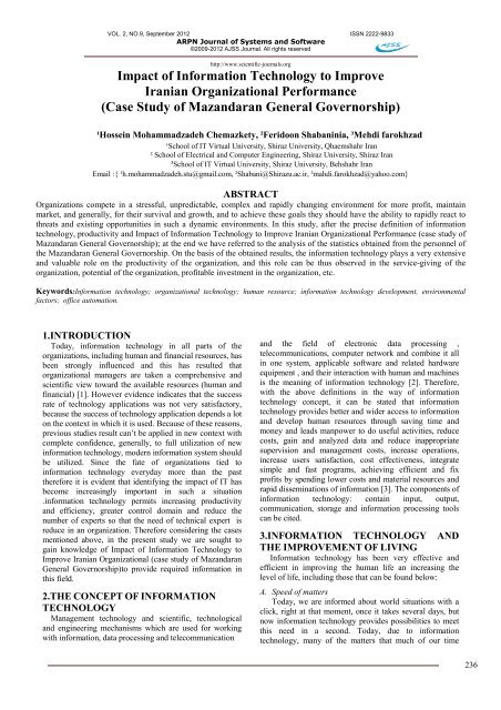 Pdf - ARPN Journal of Systems and Software