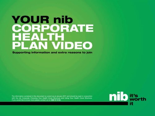 YOUR nib CORPORATE HEALTH PLAN VIDEO