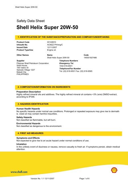 Shell Helix Super 20W-50 - Auto-Rx