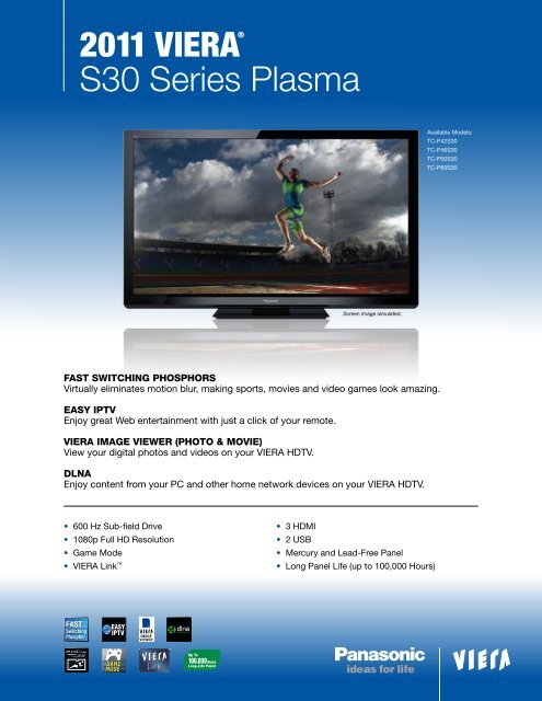 2011 Viera® S30 Series Plasma - Panasonic
