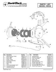 parts list model h10-56hx headset only - David Clark Company ...