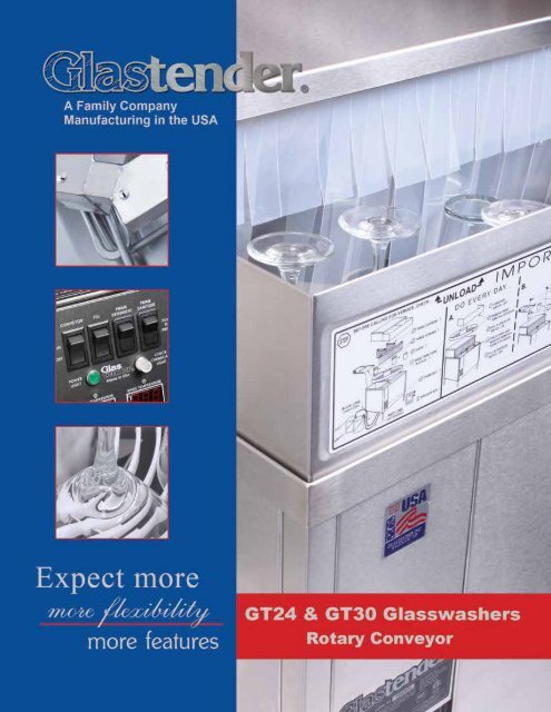 GT-24 and GT-30 Rotary Conveyor Glasswashers - Glastender, Inc.