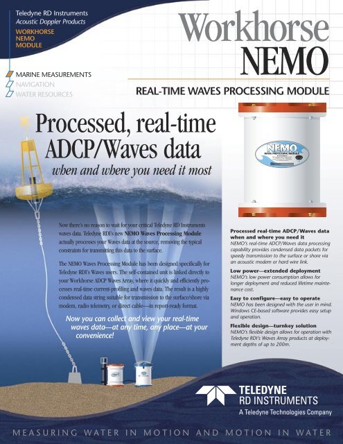 Processed, real-time ADCP/Waves data - RD Instruments