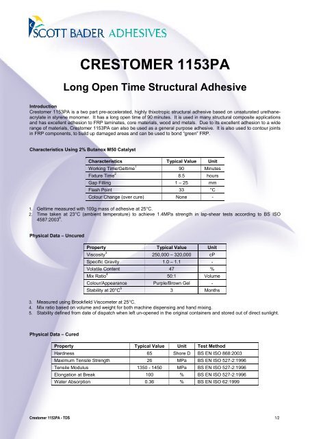 Crestomer 1153PA - English - Scott Bader