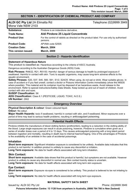 Aldi Pindone 25 Liquid Concentrate